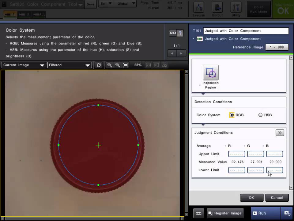 CV-X Machine Vision System: Color Component Tool - YouTube