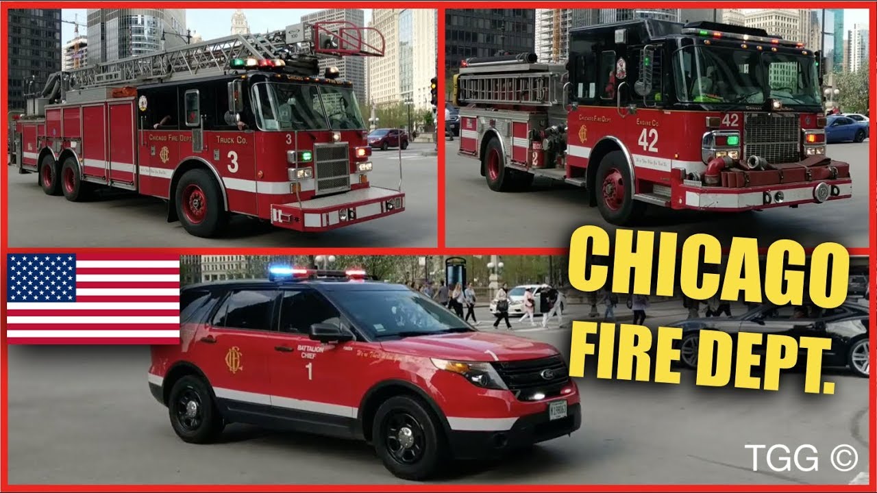 [Chicago] Fire Dept. Engine 42, Truck 3, Battalion 1, Ambulance 41 & 74 ...