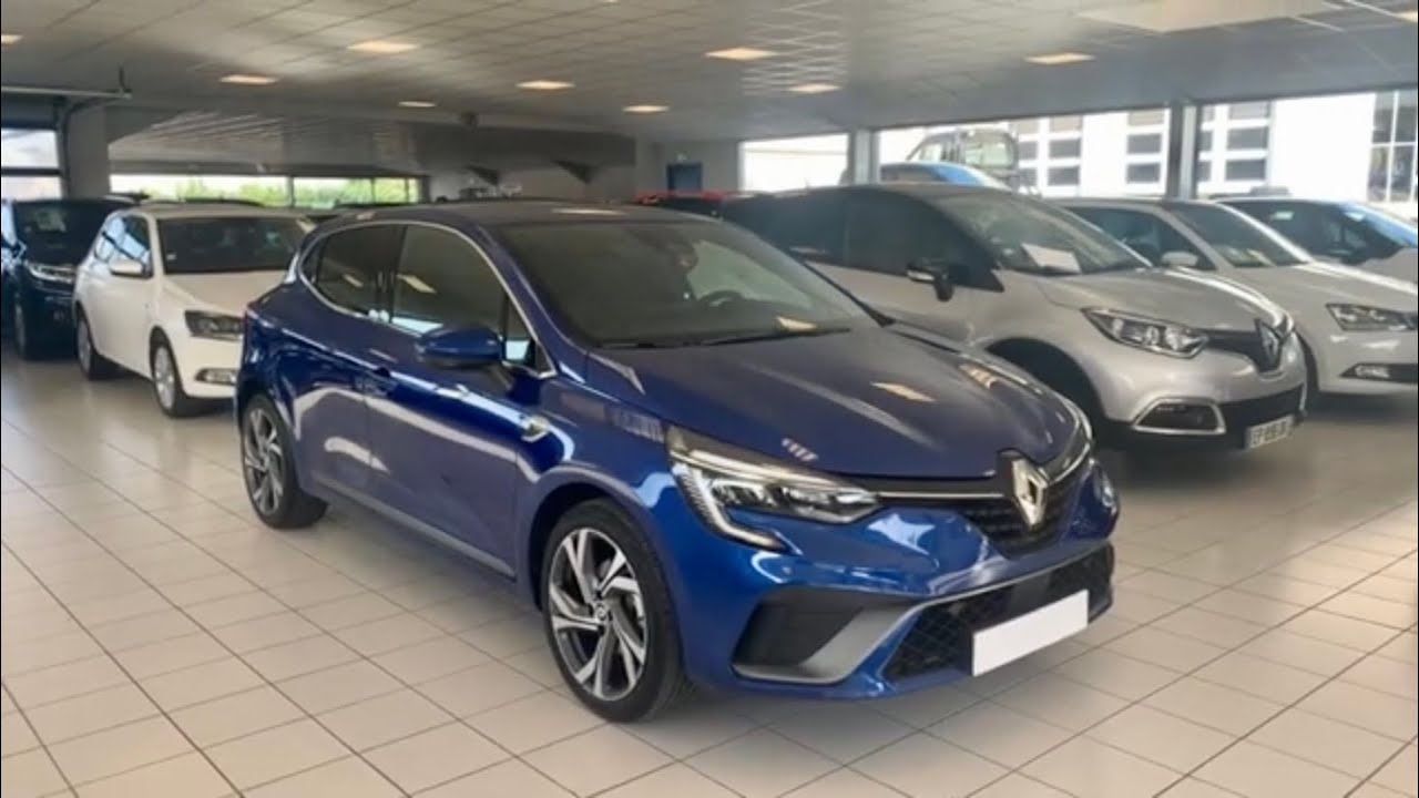 Présentation, essai statique RENAULT CLIO 5 TCE 140 ch BV6 RS LINE BLEU ...