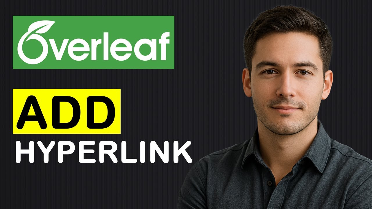 How to ADD HYPERLINK in Overleaf LaTeX - YouTube