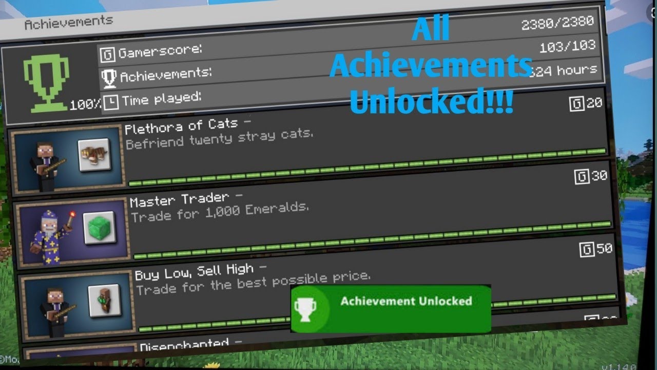 How To Unlock EVERY Achievement/Trophy on Minecraft In 30 Minutes ...