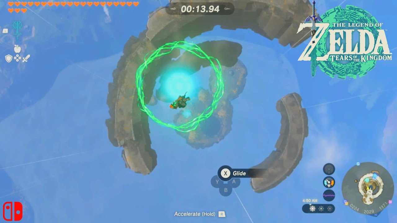Legend of Zelda TOTK - Bravery island: Ceremony Dive Record Time 20:81 ...