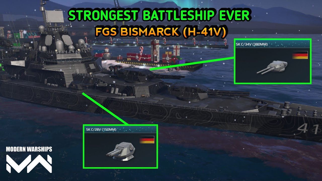 FGS Bismarck (H-41V) - Strongest battleship in game!! Worth buying it 🥵 ...