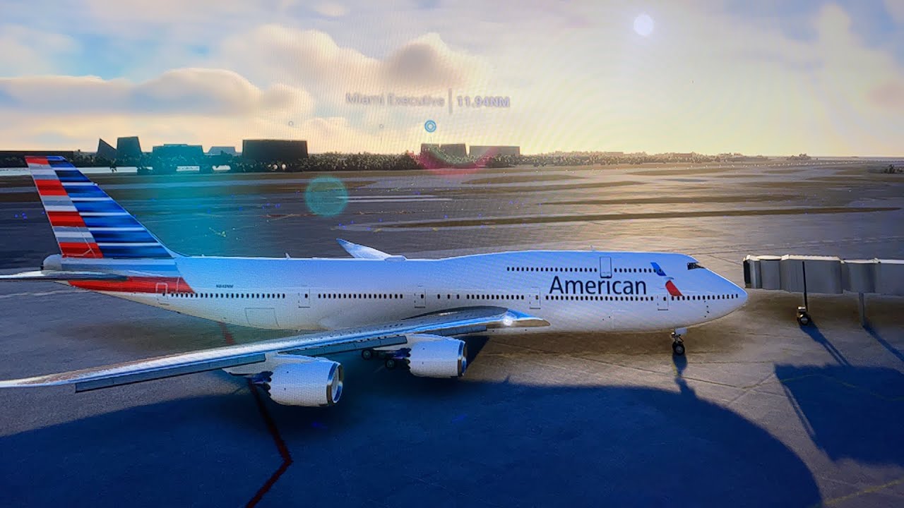 BOEING 747 | MIAMI - HAITI | Full Flight | Live Weather IMSFS 2020 ...