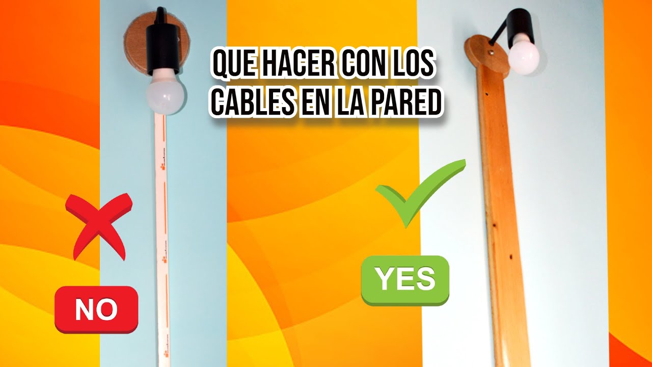 QUE HACER CON LOS CABLES EN TU PARED - YouTube