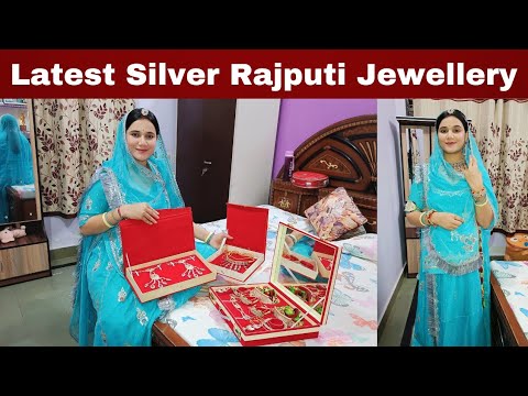 My silver jewellery collection || Royal Rajputi silver jewellery set ...