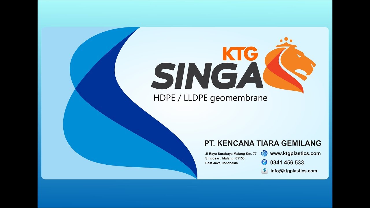 Katalog Produk - Singa KTG ( HDPE & LLDPE Geomembrane for Aquaculture ) - YouTube