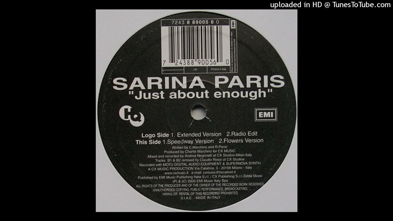 Sarina Paris - Just About Enough (Radio Edit) 2000 - YouTube