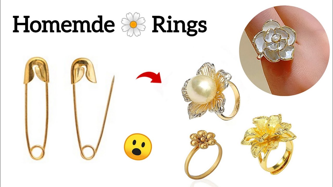 DIY Homemade cute love rings 😍🙈/how to make rings at home/diy ring ...