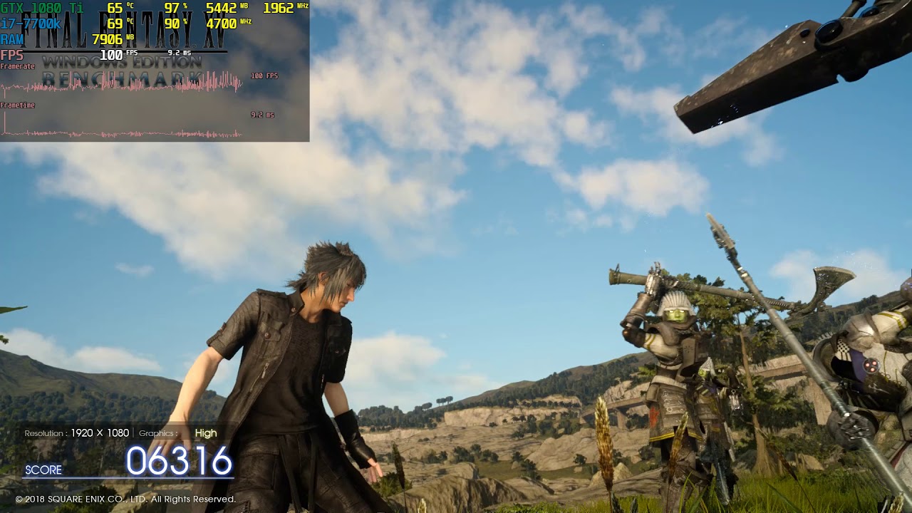 Final Fantasy XV - Windows Edition Benchmark - 1080P - i7 7700k - GTX ...