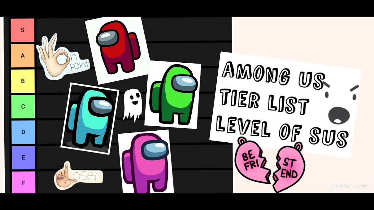 Ranking Among Us Colors based on Sus Levels!!! (Tier list) - YouTube