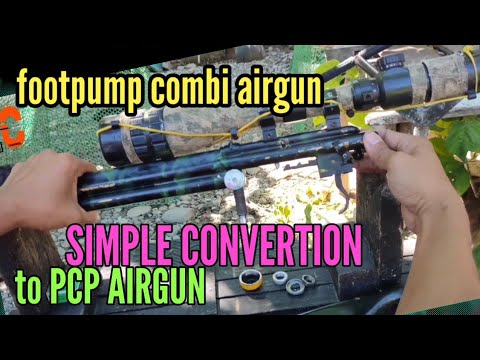 footpump combination to pcp airgun ll simple convertion - YouTube