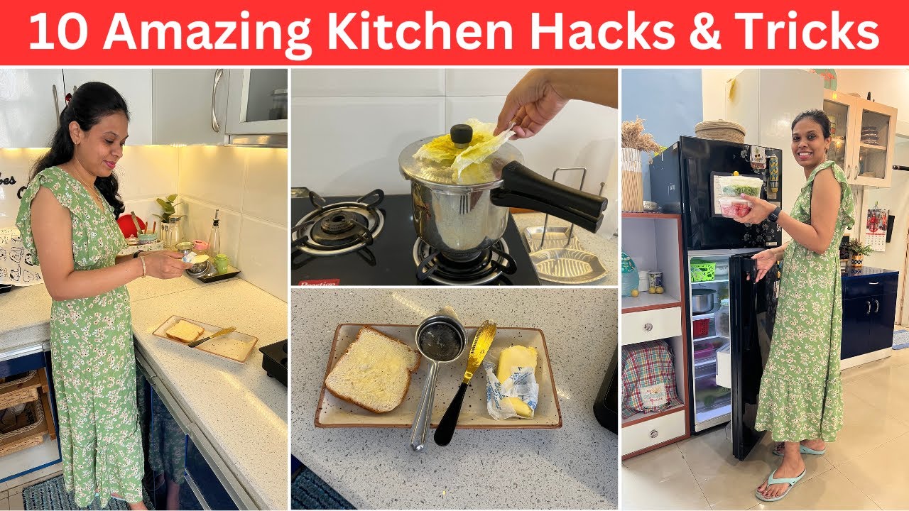 10 Amazing & Genius Kitchen Hacks | Organizopedia - YouTube