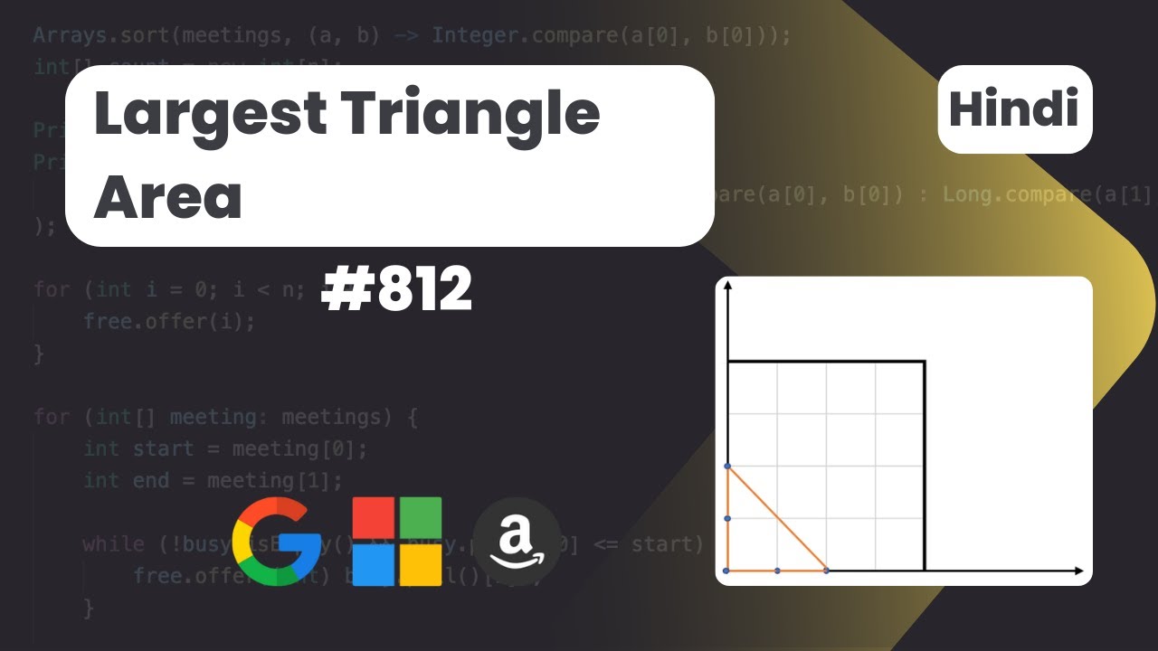 Largest Triangle Area | Leetcode 812 | Hindi Explaination | Leetcode ...