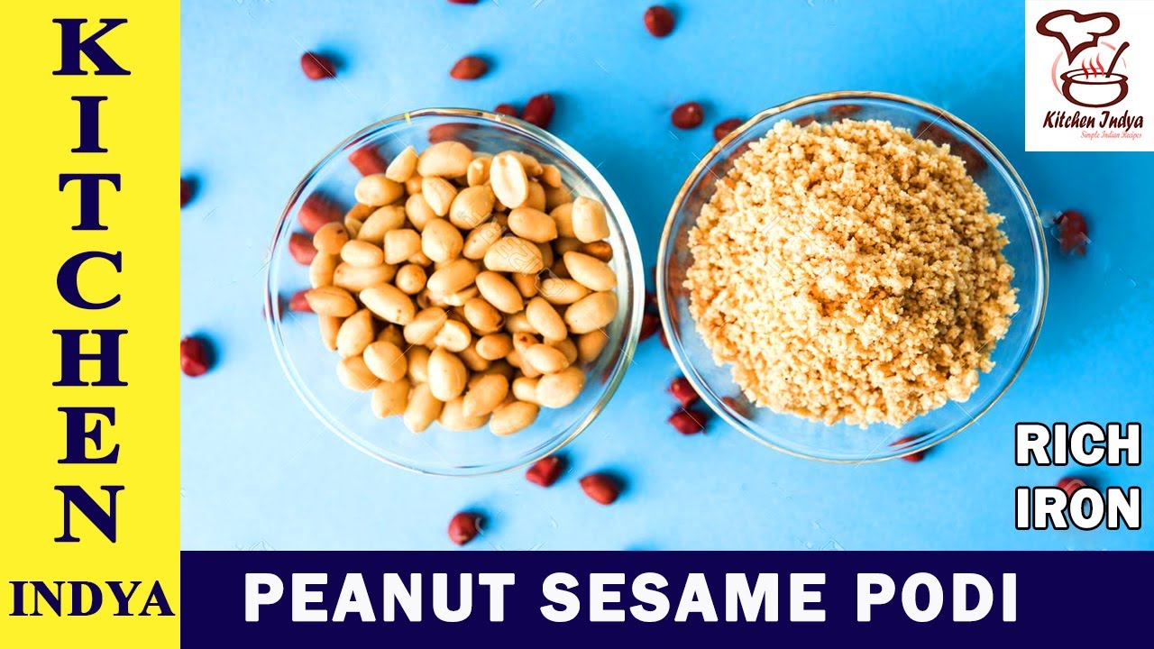 Peanut sesame podi for idly, dosa and rice | groundnut idly podi | nila ...