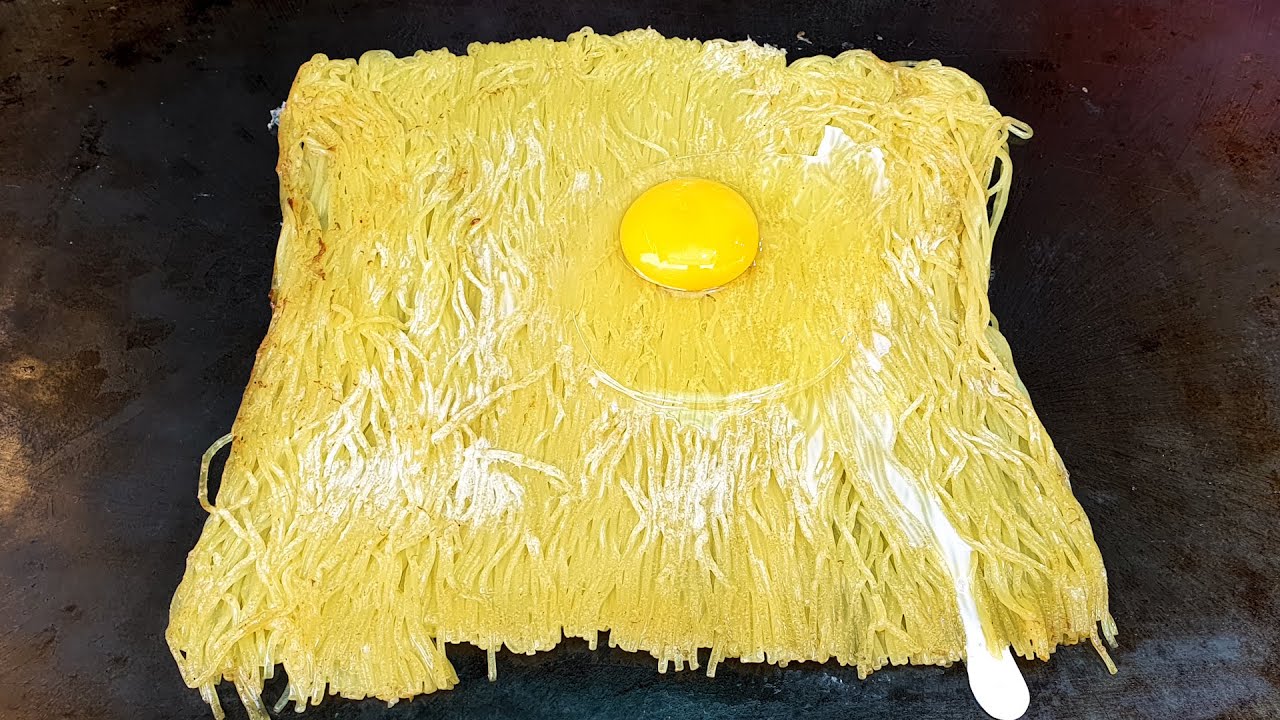 구워먹는 냉면, 쫀득한 냉면구이, 대림동 차이나타운 Grilled Cold Noodles, 烤冷面, kao leng mian ...