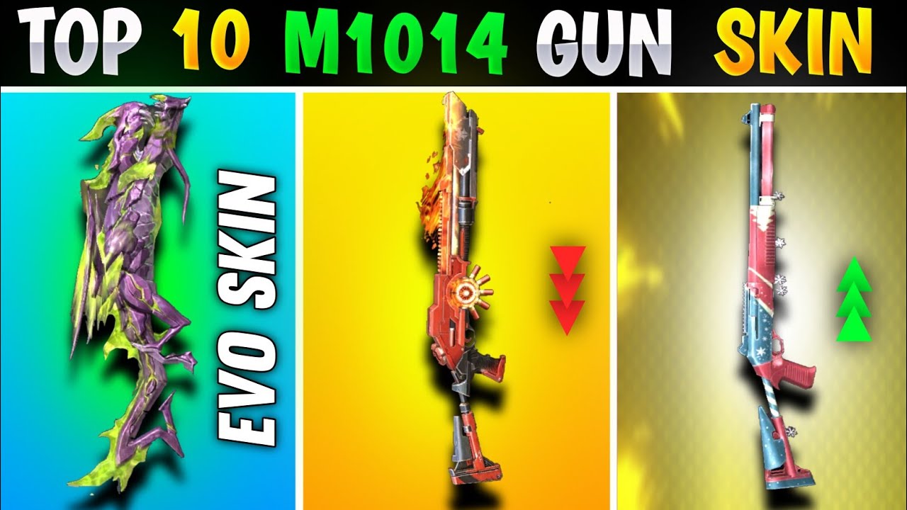 TOP 10 M1014 SKIN IN FREE FIRE | M1014 TOP 10 GUN SKIN | BEST M1014 SKIN | M1014 BEST SKIN - YouTube