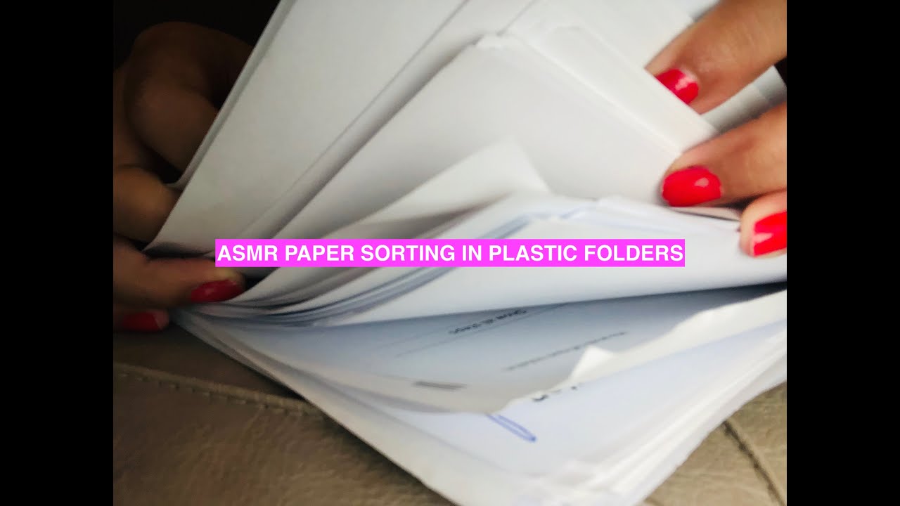 ASMR PAPER DOCUMENT SORTING IN PLASTIC FOLDERS | INTOXICATING SOUNDS ...