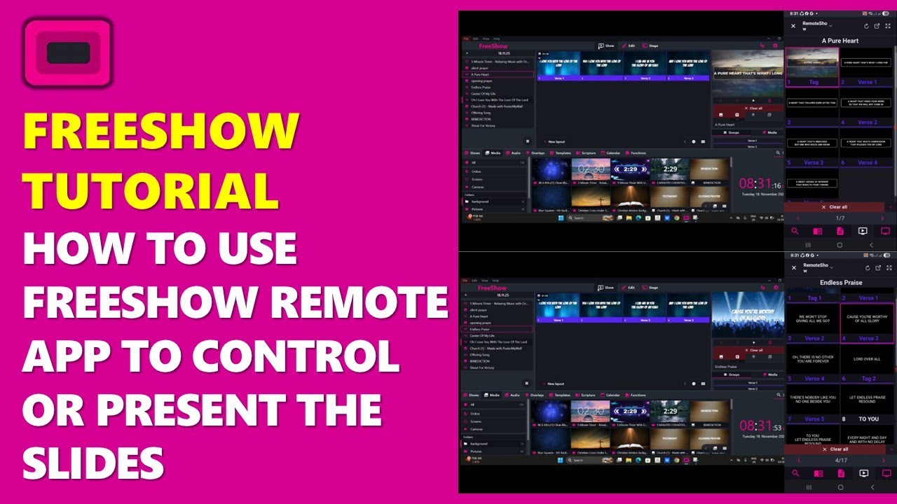 FREESHOW TUTORIAL: HOW TO USE FREESHOW REMOTE APP TO CONTROL AND ...