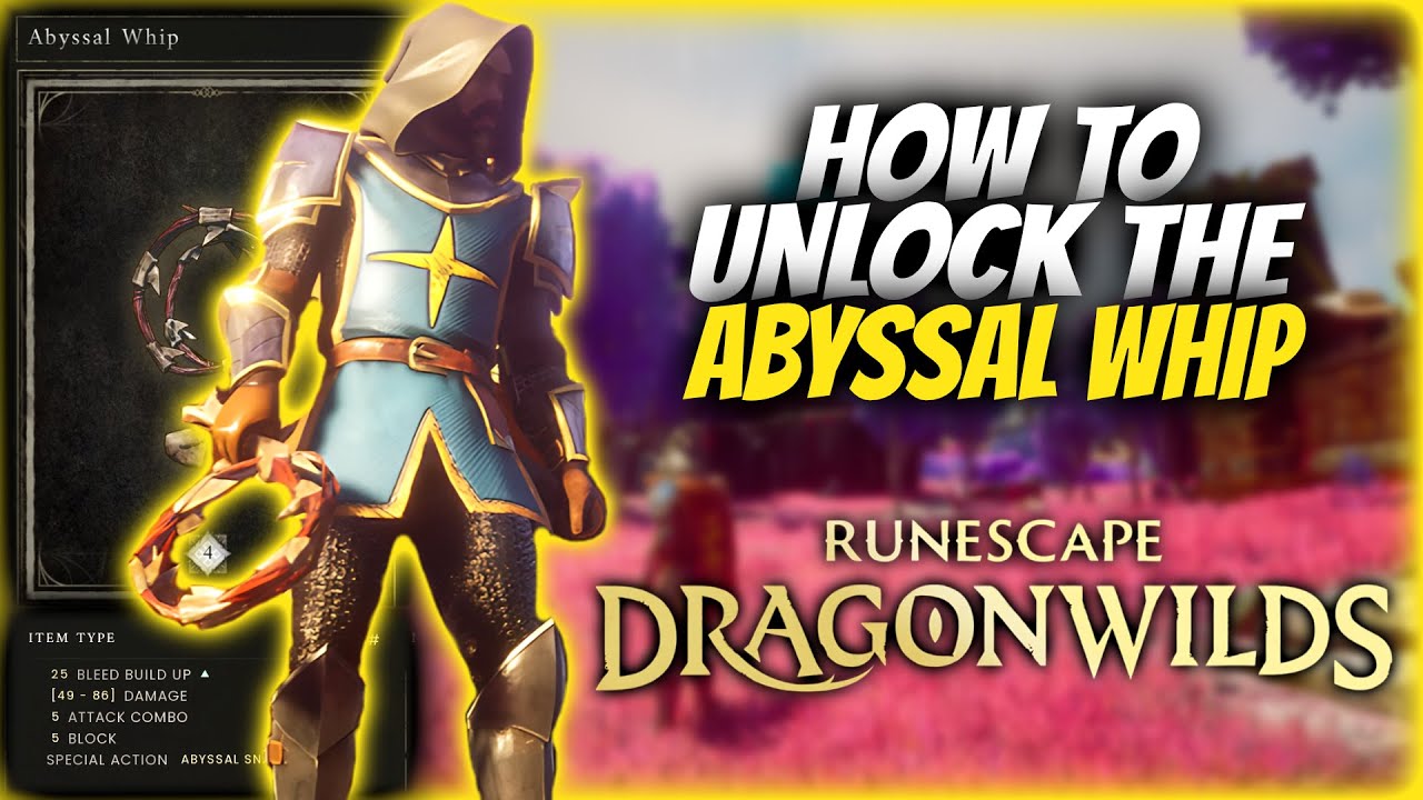How to Unlock and Craft the ABYSSAL WHIP in RuneScape DragonWilds - YouTube