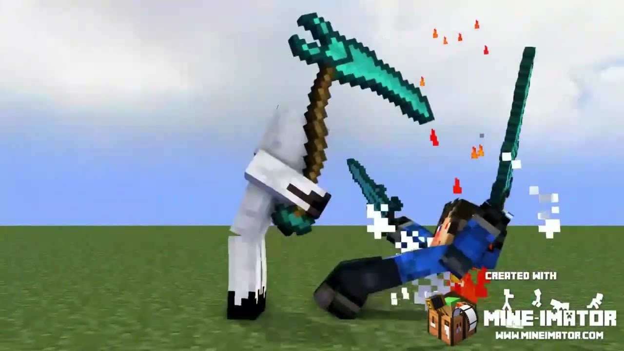 Minecraft FIGHT Animation | Entity 303 VS Rain #rainimator - YouTube
