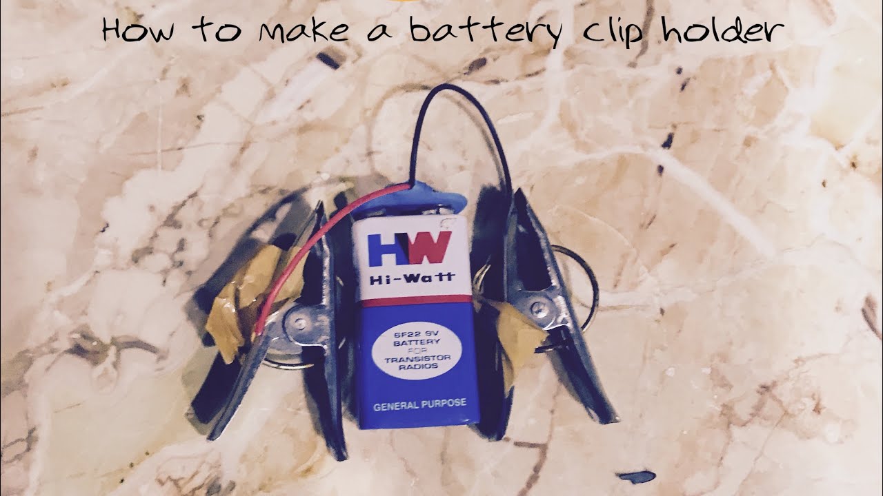 Home to make a battery clip at house - YouTube