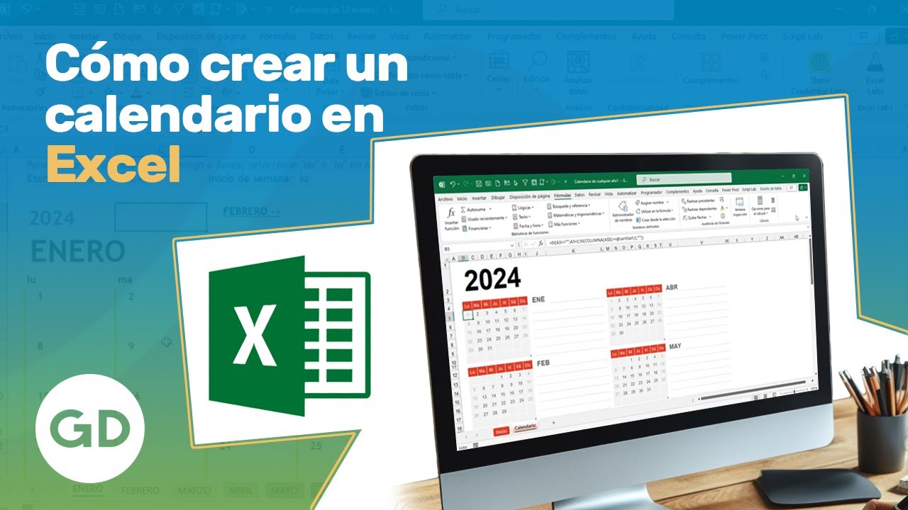 Cómo crear un calendario en Excel - YouTube