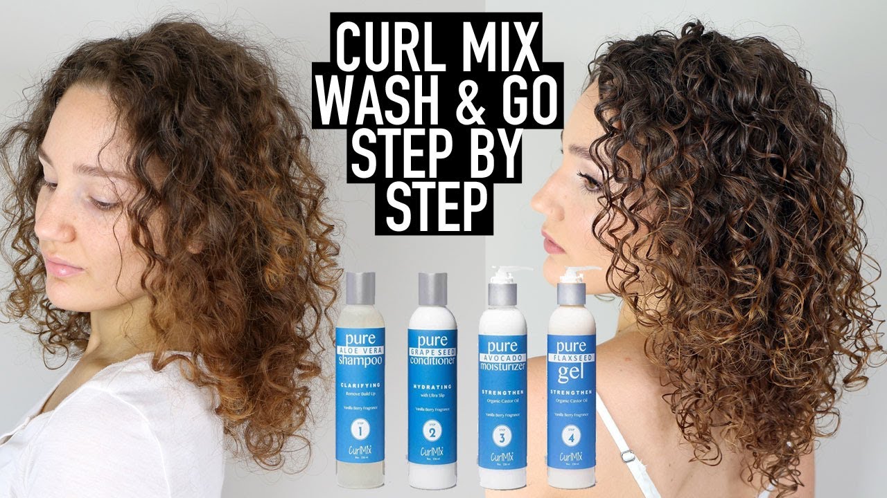 CurlMix Wash & Go Routine & Review - YouTube
