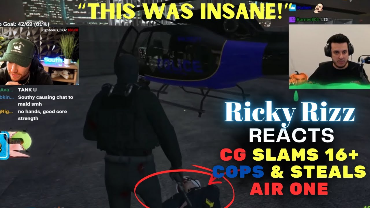 Ricky Rizz Reacts to CG's INSANE Shootout with the COPS during PDM ...