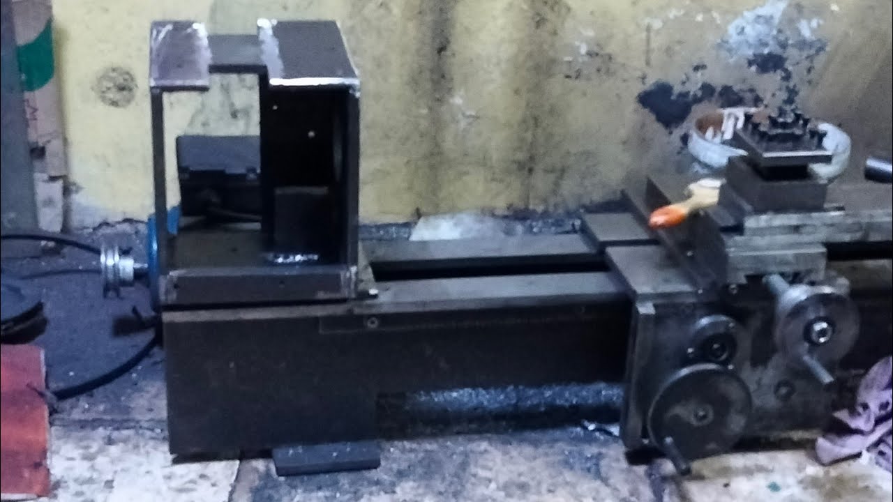 Slide show lathe machine built - YouTube