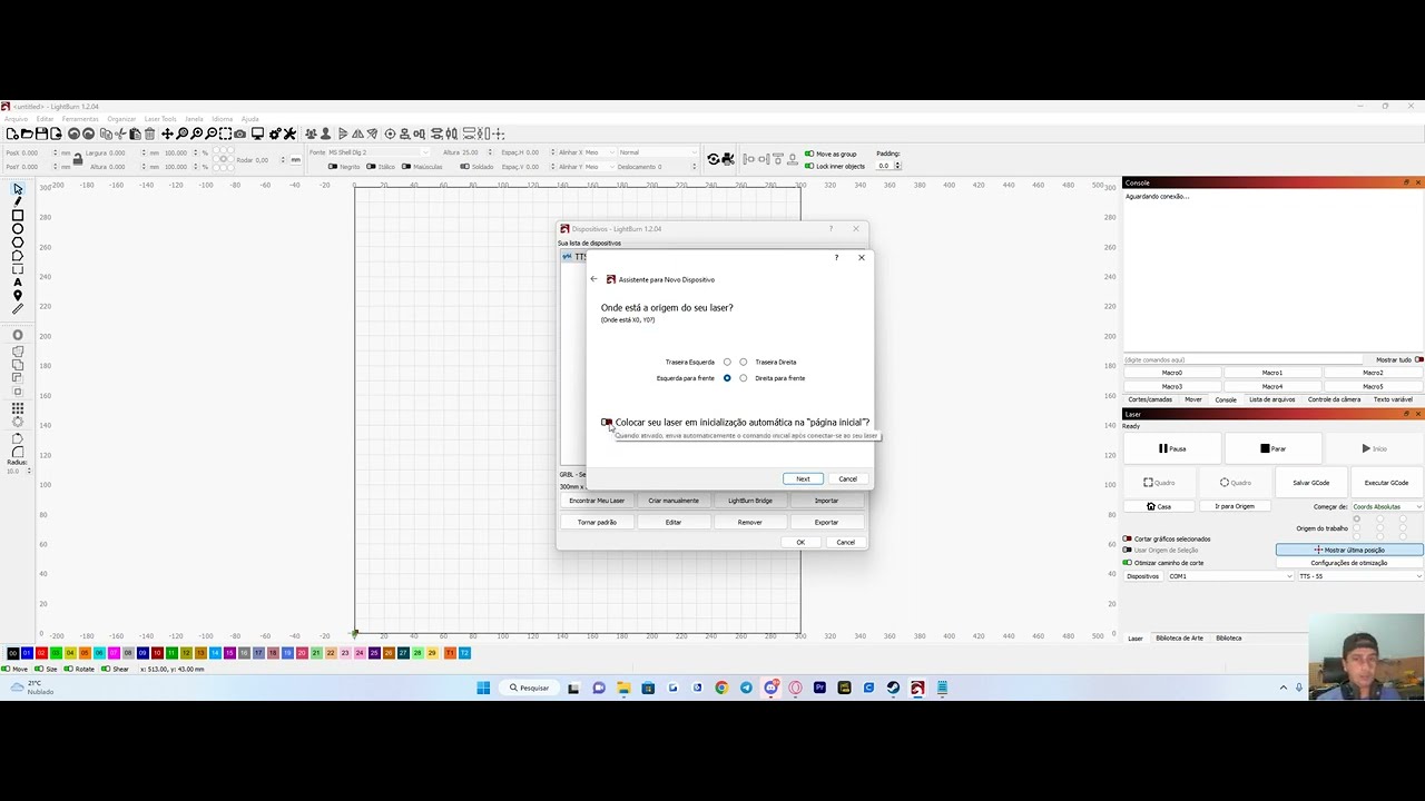 Aula 01 - Instalando e configurando o Lightburn - YouTube