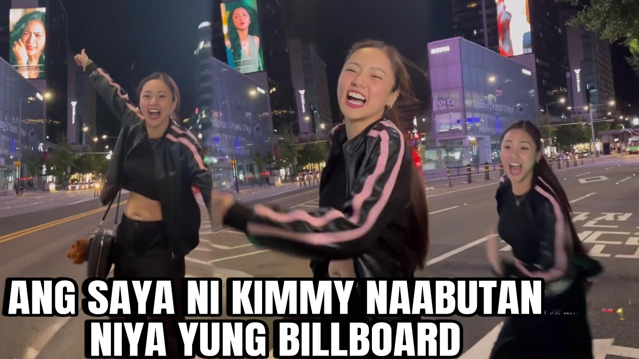 KIM CHIU NAGTATALON SA TUWA NG MAABUTAN ANG PA BILLBOARD SA KANIYA NG ...