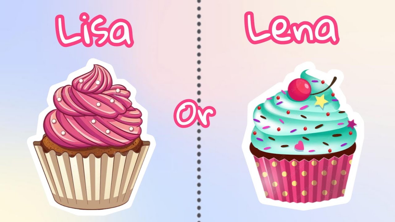 LISA OR LENA 💖 [ FOOD AND SWEETS ] Cupcake 🧁 - YouTube