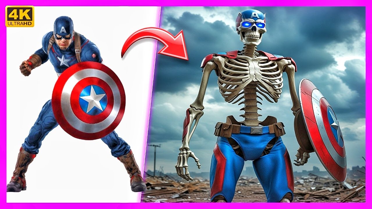 AVENGERS BUT Skeleton 🩻 VENGERS All - Characters 🔥 Marvel - DC♥️2025♥️ ...