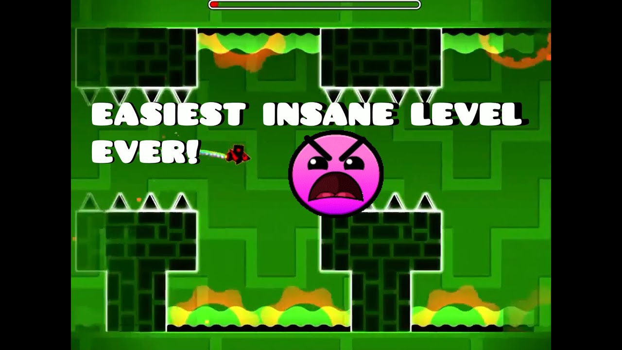Geometry Dash Easiest insane level ever! - YouTube