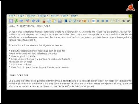 39.- Curso XHTML. Uso de loops en JavaScript - YouTube