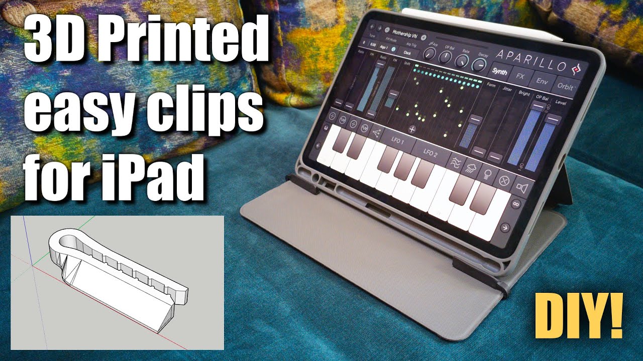 3D printed clips holders for iPad or any tablet cover. - YouTube