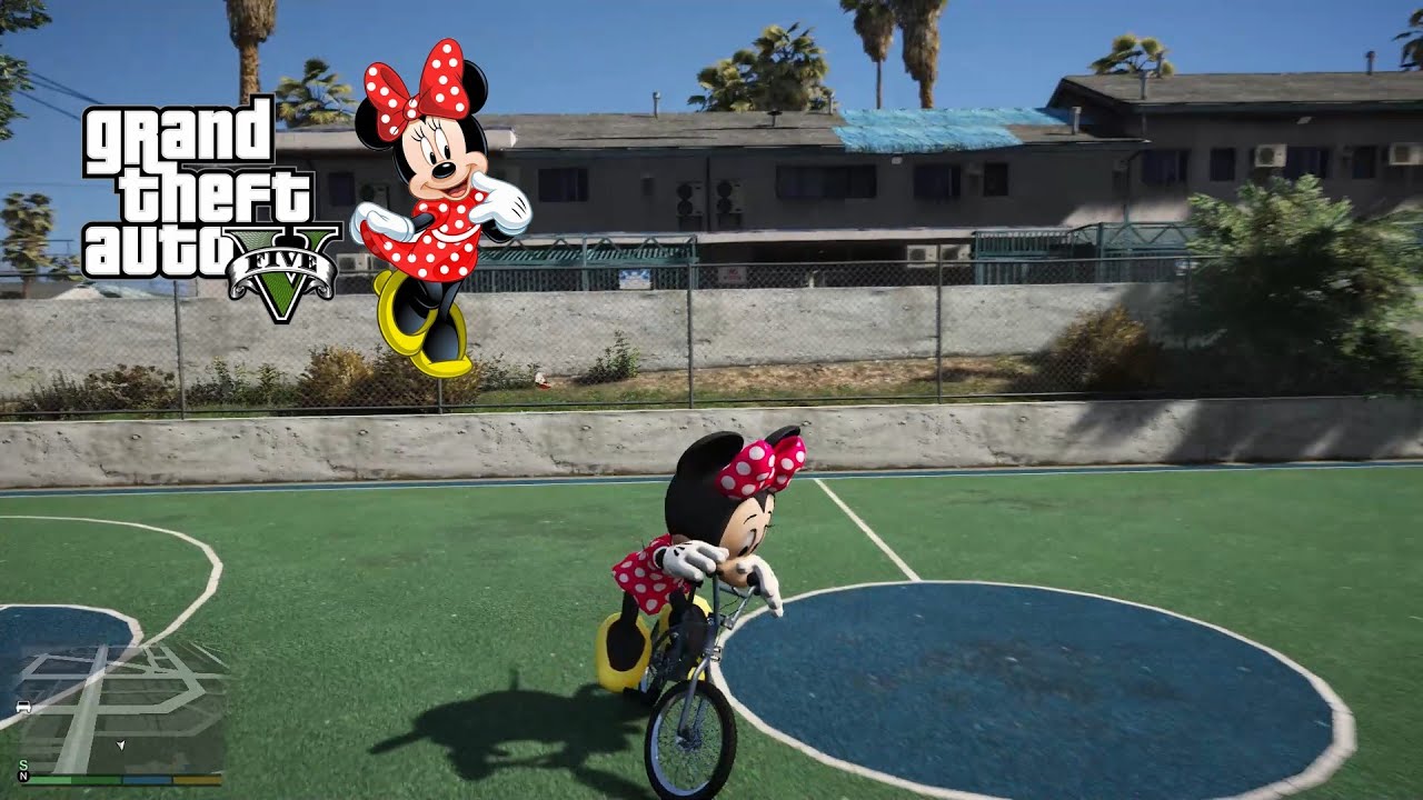 MISIONES DE GTA V PC Minnie mouse - Asiendo ejercicios en bmx - YouTube