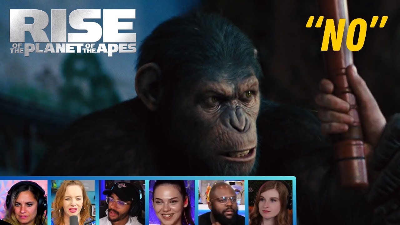 Reactors Reacting to CAESAR YELLING "NO" | Rise of the Planet of the ...