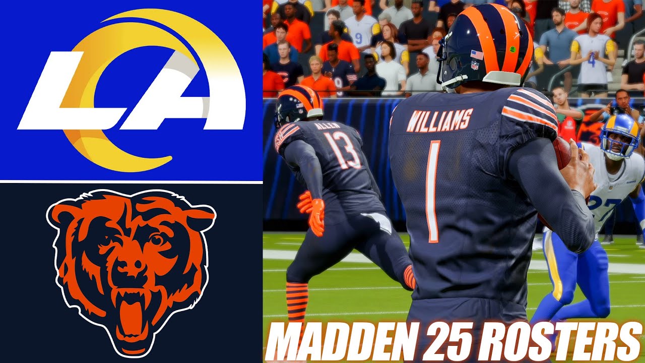 Caleb Williams l Rams vs Bears l Bears 2024 Schedule (Madden 25 Rosters ...