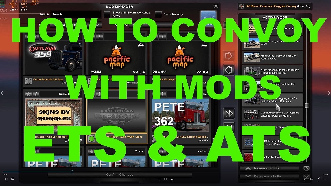 ATS or ETS Convoy With Mods How To Tutorial - YouTube