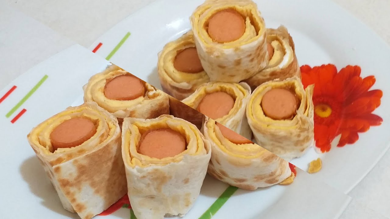 Sausage Wrap With Eggs And Tortillas. - YouTube