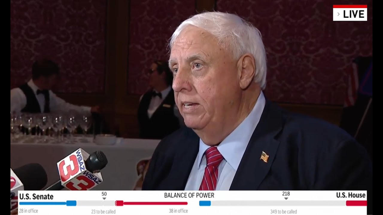 West Virginia Gov. Jim Justice speaks after flipping Senate seat - YouTube