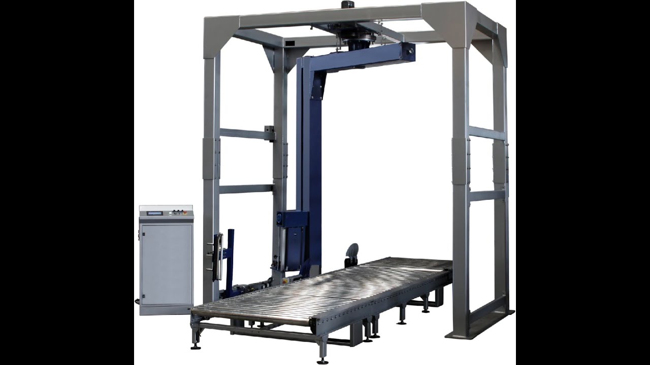 Pallet Arm strech wrapping MH 2300AD,YOUNGSUN - YouTube