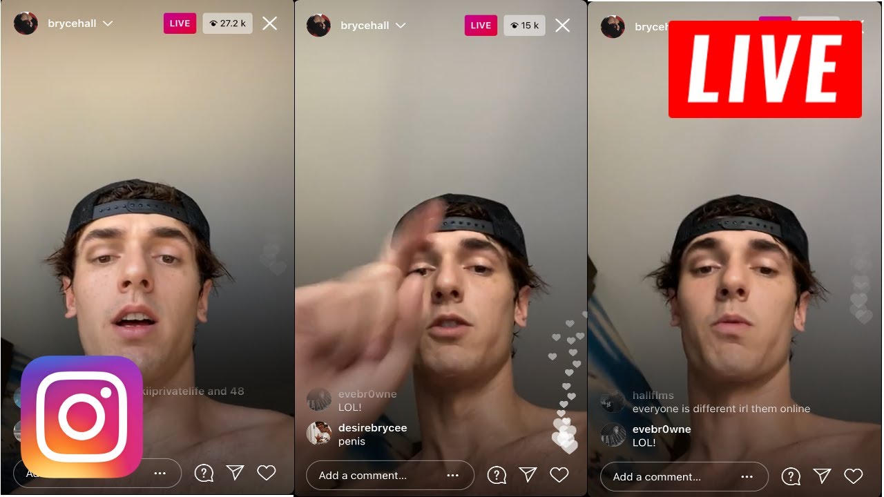 Bryce Hall IG Live (04/10/21) - YouTube