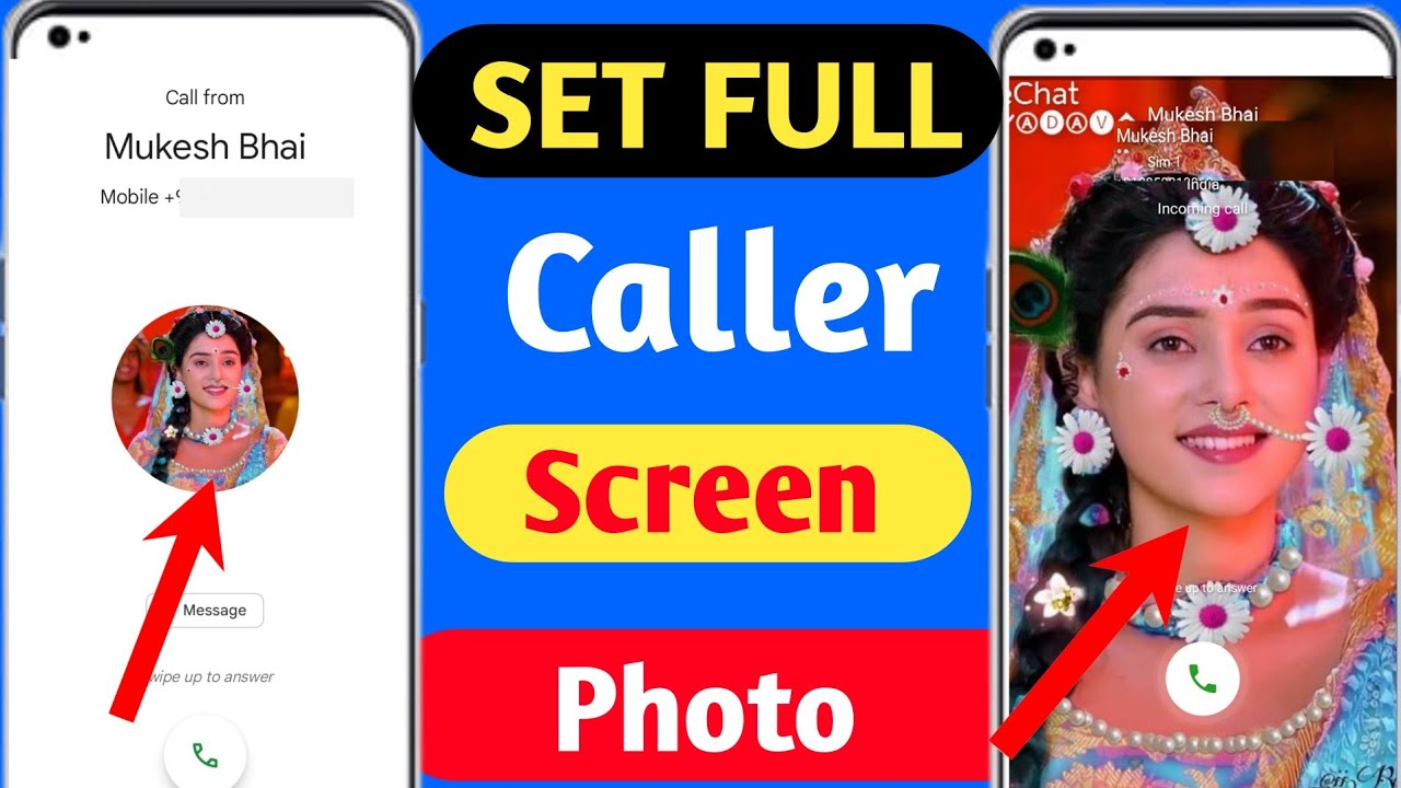 How To Set Full Screen Photo On Incoming Calls In Realme & All android ...
