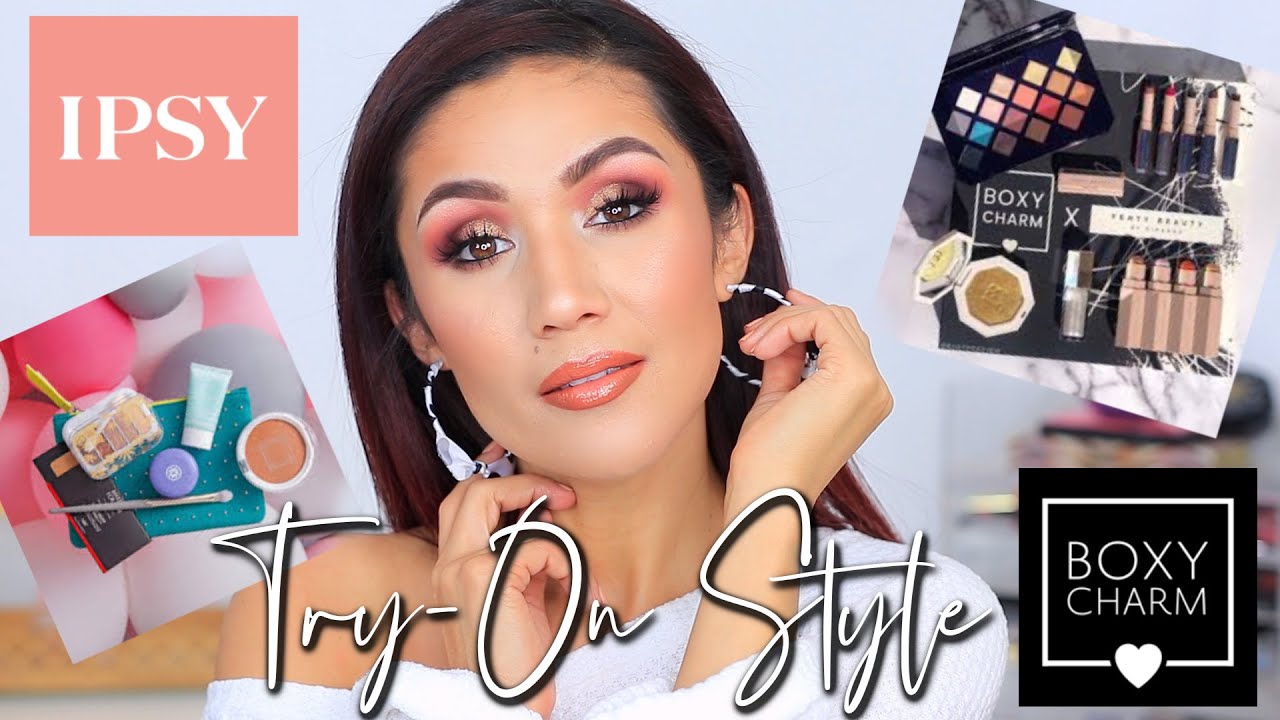 IPSY & BOXYCHARM MARCH 2020 BOXES TRY ON - YouTube