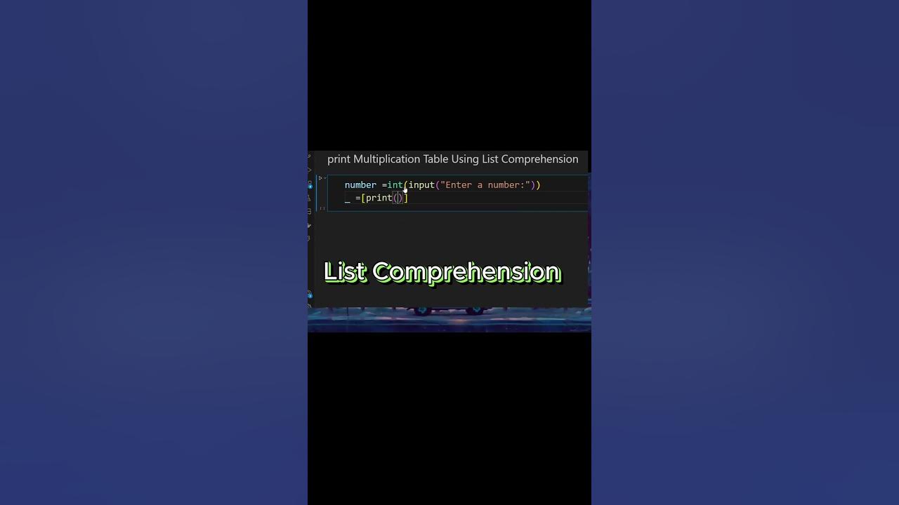 create a Multiplication Table Using List Comprehension in Python–Easy Tutorial#apnacode # ...