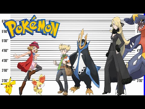Pokémon Size Comparison | Pokémon Trainers and their Pokémon Heights ...