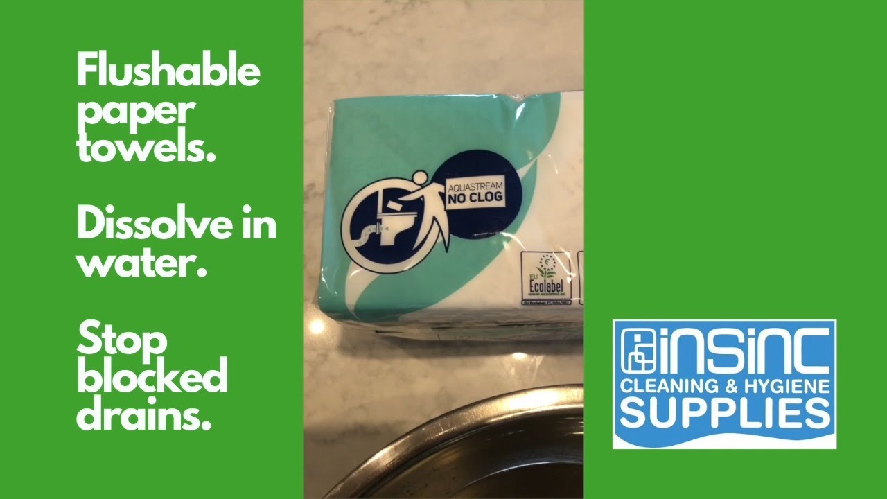 Flushable paper towels disintegrate quickly in the toilet - YouTube